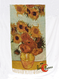 Fular Girasoles de Van Gogh, fular con cuadros de pintores famosos